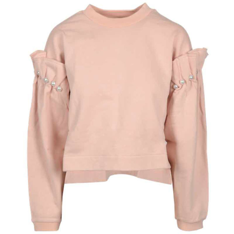 Mother of Pearl Dani sweatshirt with pearl shoulders. Rå feminin ...