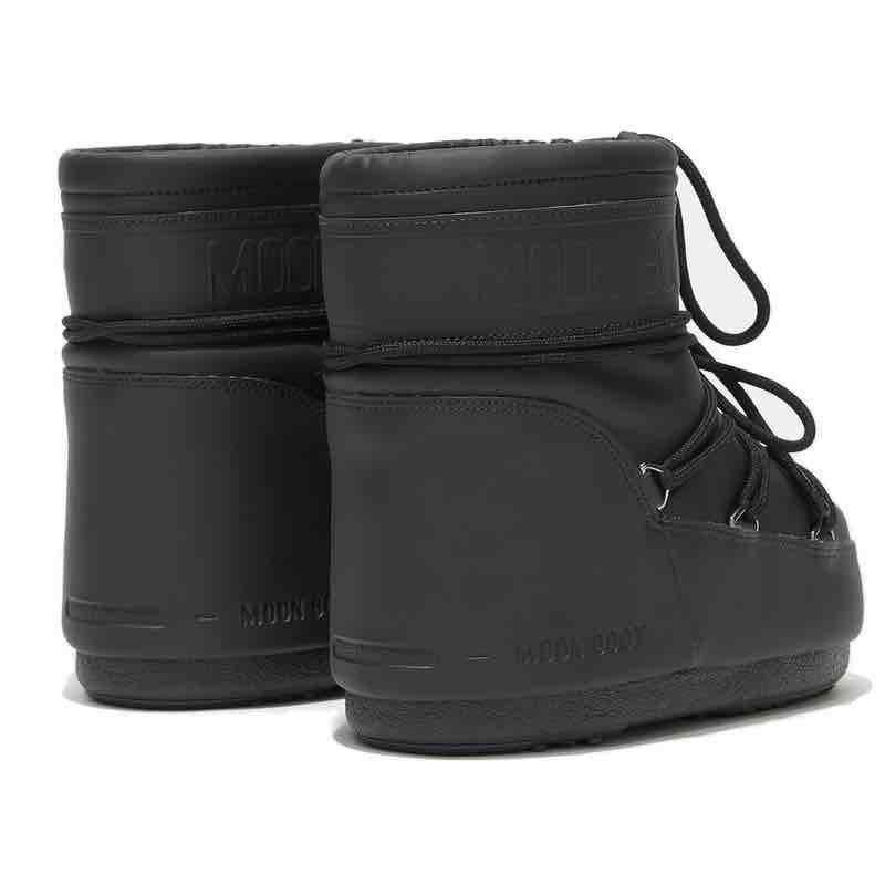 Moon Boot Icon low black rubber snow boot