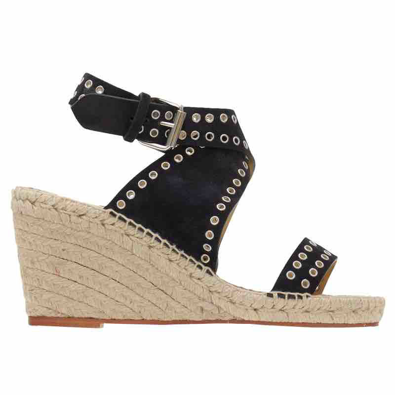 Isabel Marant Iriane leather espadrilles. Sort læder espadrilles på ...