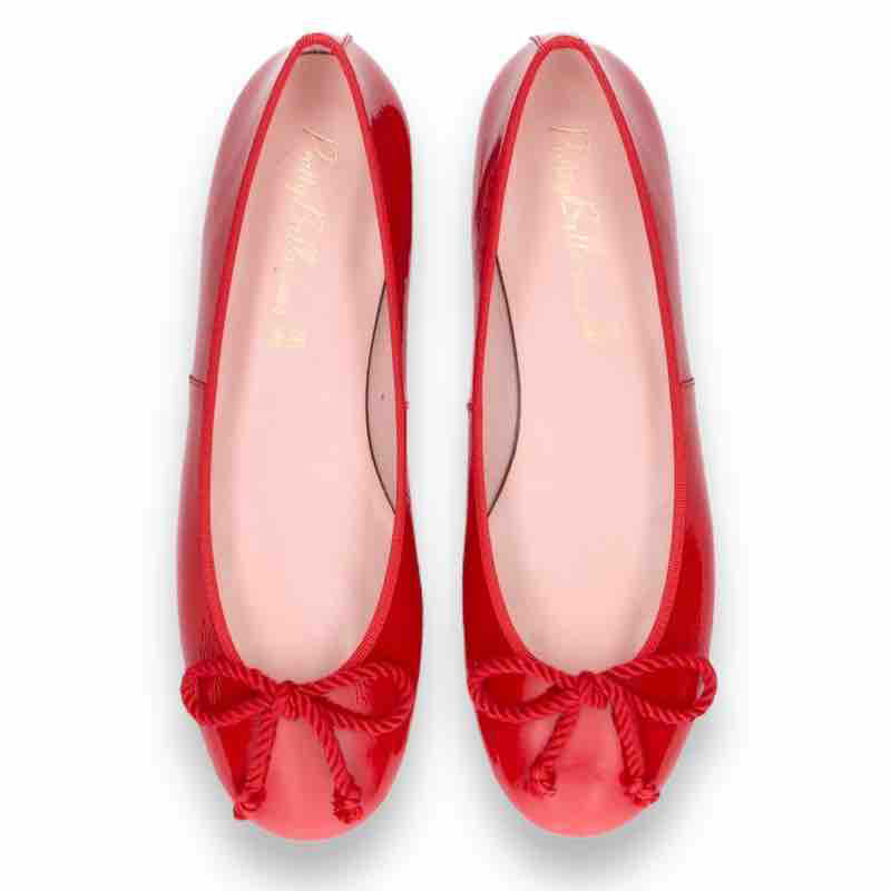 Pretty Ballerinas Rosario low cut ballerina in red patent leather ...